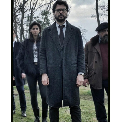 The Professor Tv Series Money Heist Álvaro Morte Wool Coat